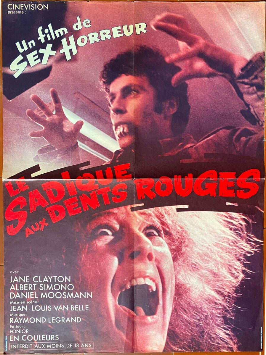 Poster THE RED-TOOTHED SADIST Jean-Louis Van Belle DANIEL MOOSMANN 60x ...