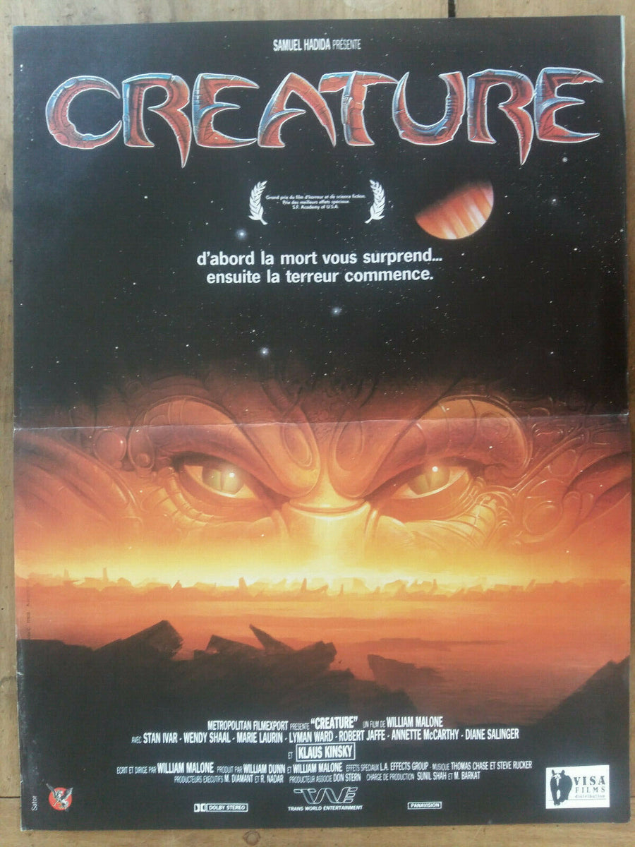Poster CREATURE William MALONE Stan IVAR Wendy SHAAL Alien Tattoo 40x6 ...