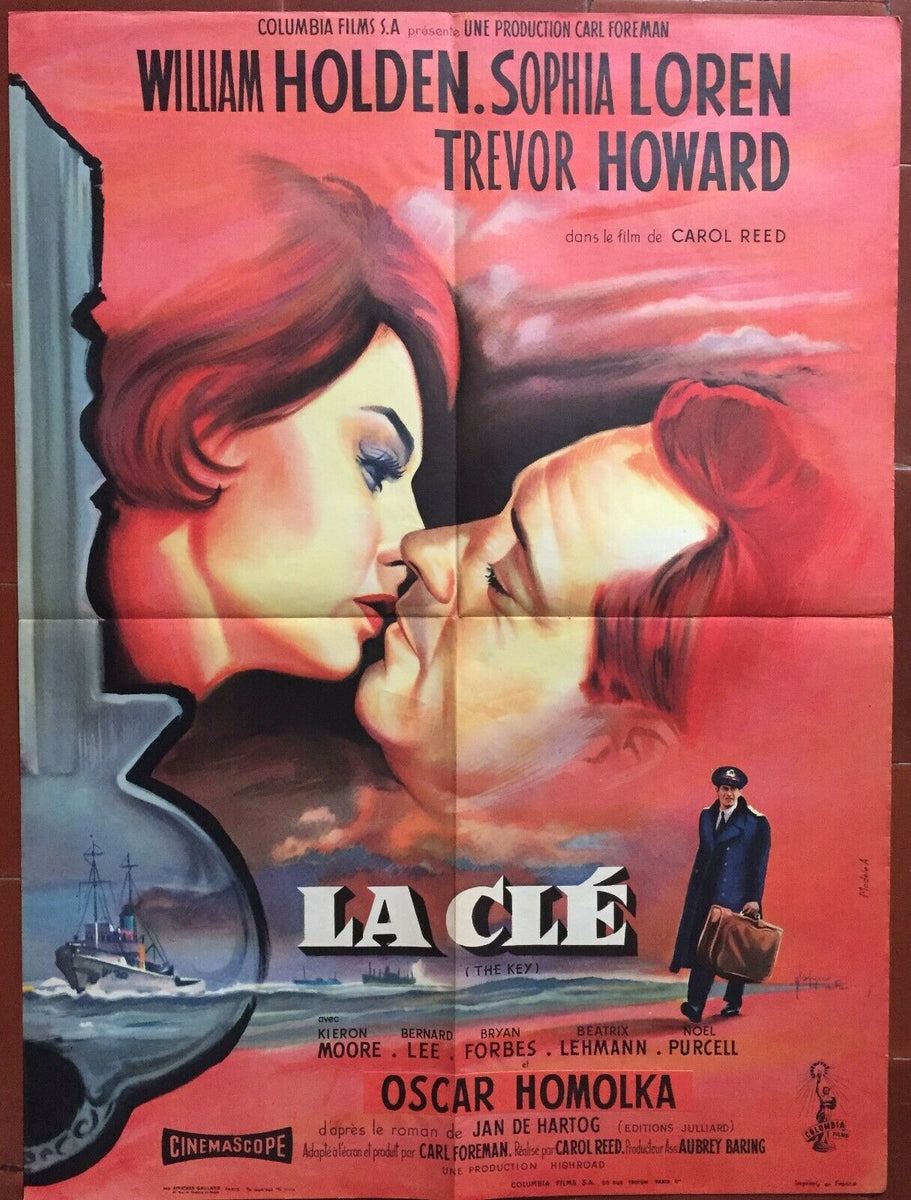 Poster LA CLE The Key SOPHIA LOREN William Holden CAROL REED 60x80cm a ...
