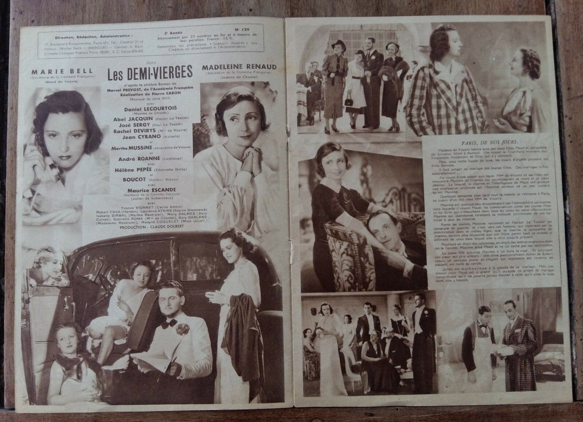 SCENARION Magazine ILLUSTRATES THE HALF-VIRGINS Madeleine Renaud, Mari ...