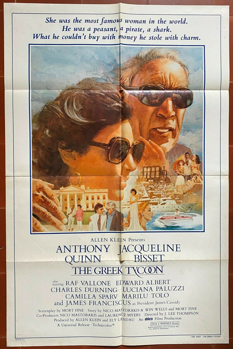 American poster THE EMPIRE OF THE GREEK Greek Tycoon ANTHONY QUINN Jac ...