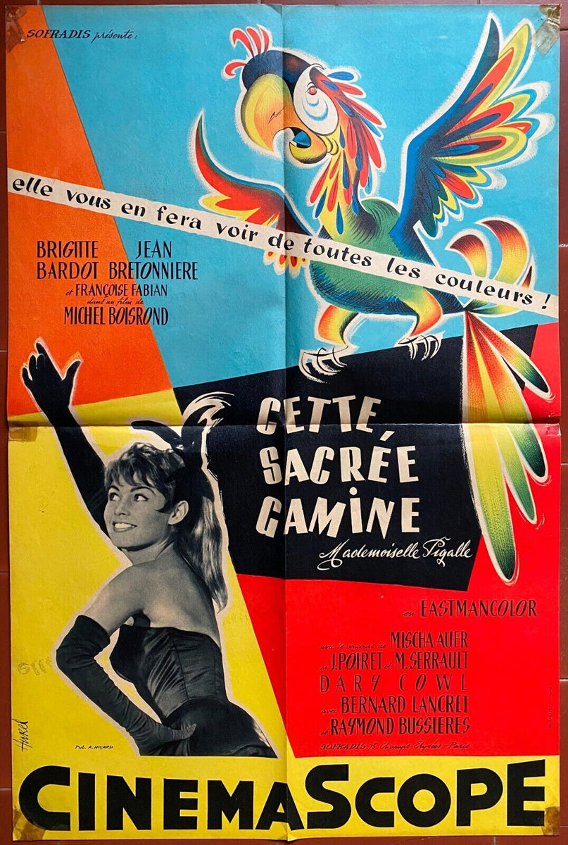 Poster THIS SACRED KID Michel Boisrond BRIGITTE BARDOT 50x75cm 1956 ...