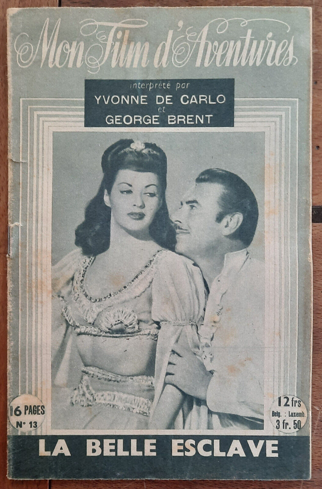 Magazine MON FILM D'AVENTURE LA BELLE ESCLAVE Yvonne de CARLO G. BRENT ...