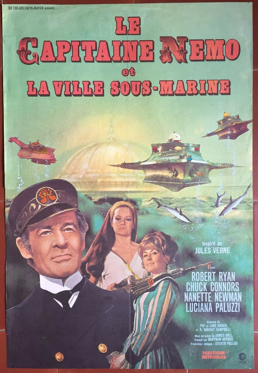 Poster CAPTAIN NEMO AND THE UNDERWATER CITY Jules Verne ROBERT RYAN 40 ...