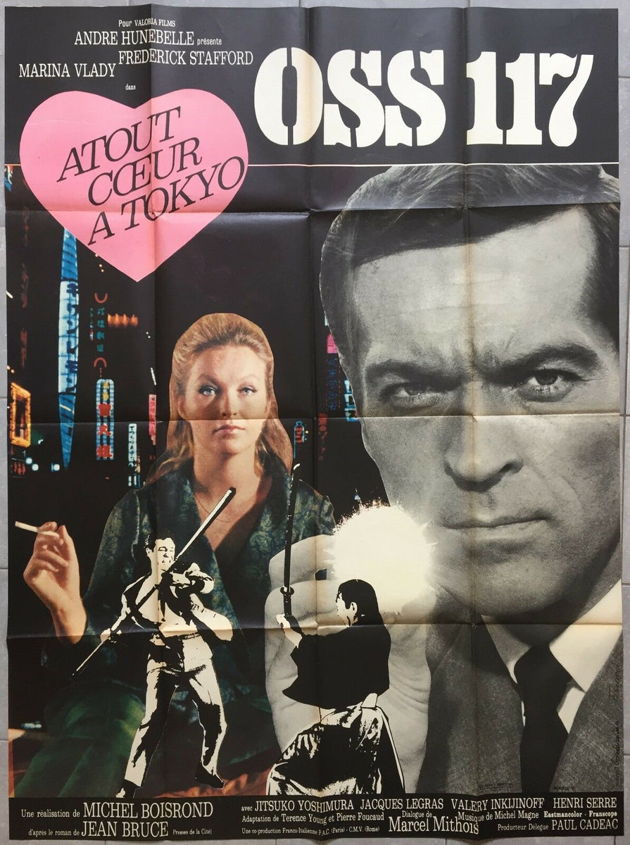 Poster ATOUT COEUR IN TOKYO FOR OSS 117 Fréderick Stafford VLADY 120x1 ...