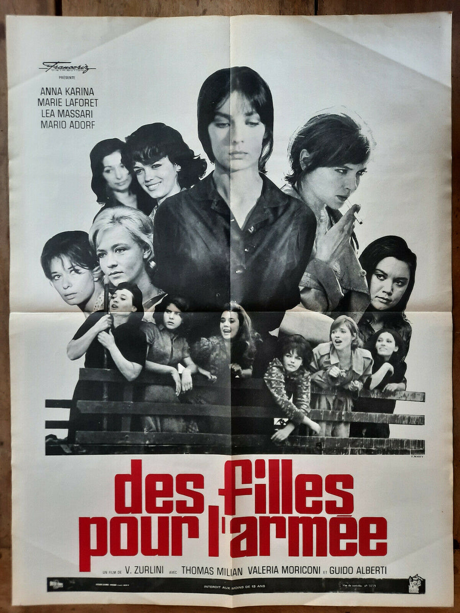 Poster GIRLS FOR THE ARMY V.ZURLINI Anna KARINA Marie LAFORET 60x80cm ...