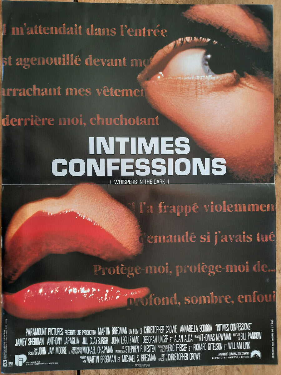 Poster INTIMATE CONFESSIONS Christopher CROWE Annabella SCIORRA 40x60c – CINEAD