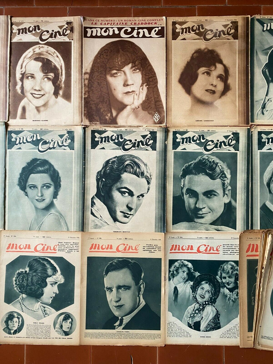 40 MON CINE Magazines Years 1928 to 32 Pola Negri, Kate de Nagy, Xenia ...
