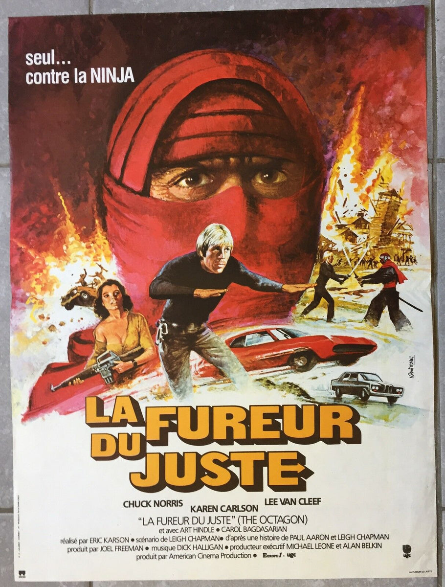 Poster THE FURY OF THE RIGHTEOUS The octagon CHUCK NORRIS Eric Karson ...
