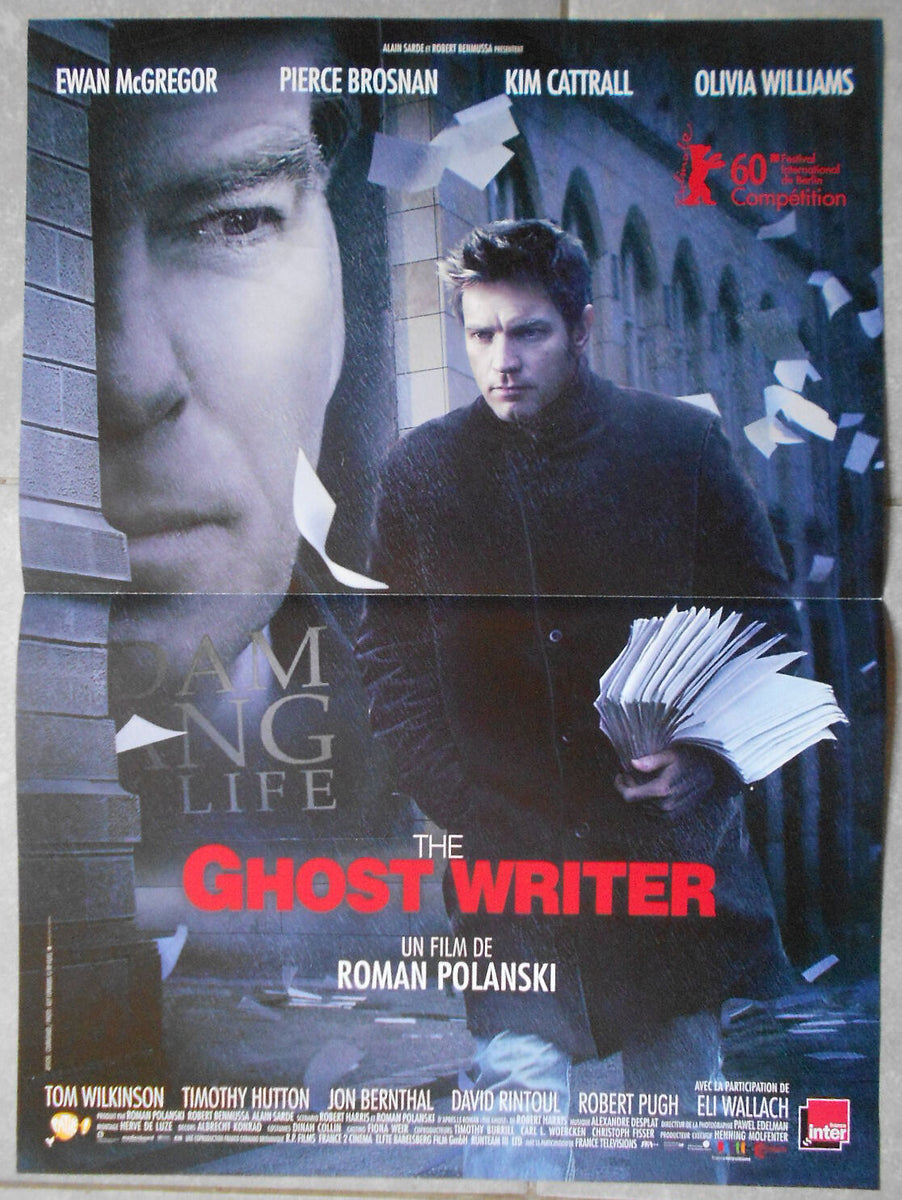 Poster THE GHOST WRITER Ewan McGregor ROMAN POLANSKI Pierce Brosnan 40 ...