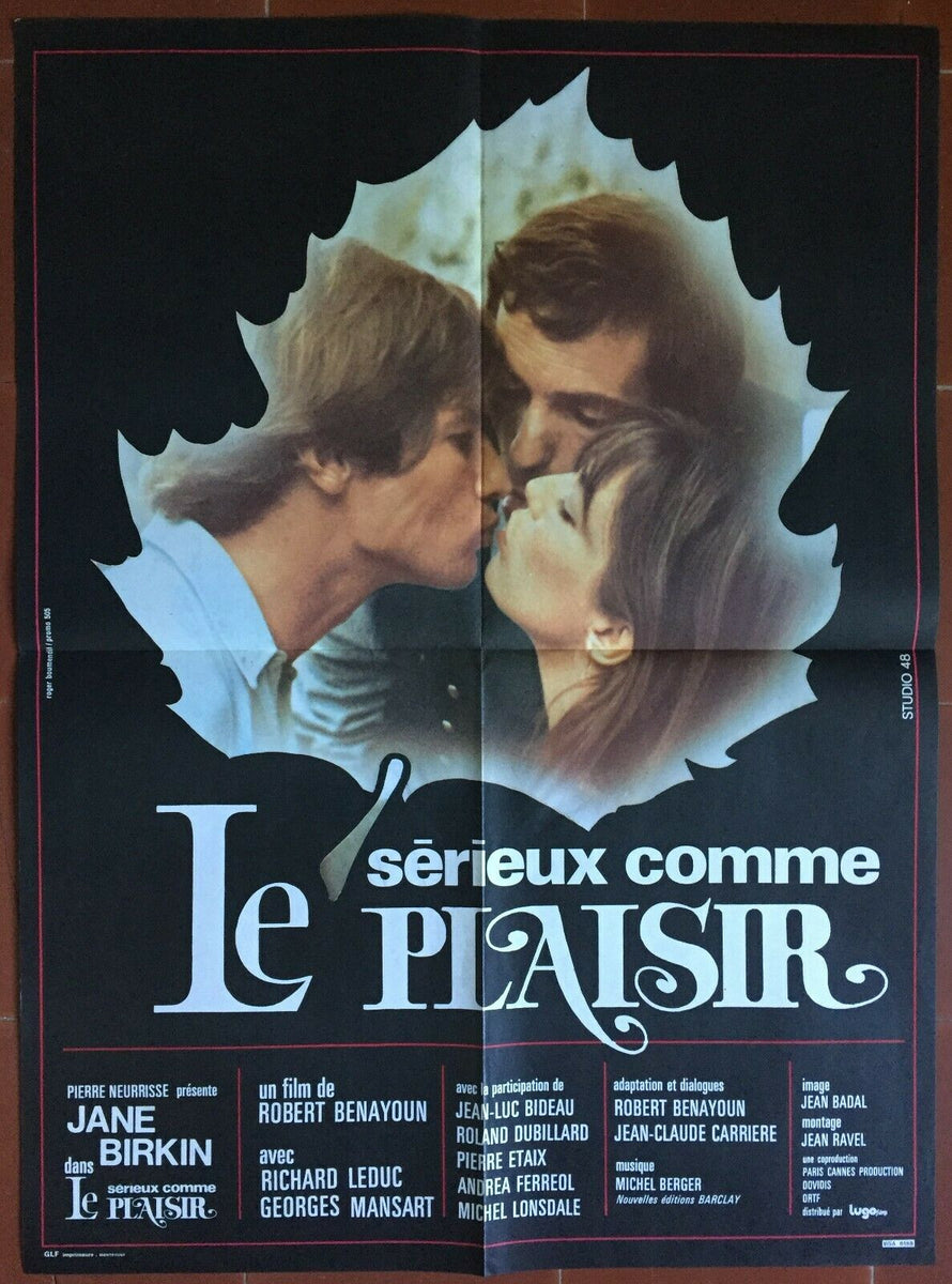 SERIOUS AS PLEASURE Robert Benayoun JANE BIRKIN Richard Leduc 60x80cm ...