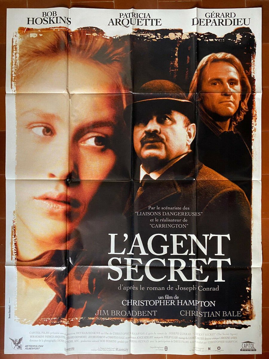 Poster THE SECRET AGENT Christopher HAMPTON Bob HOSKINS Christian BALE ...
