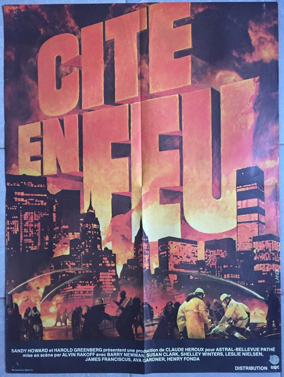 Poster CITE EN FEU City on fire ALVIN RAKOFF Barry Newman SUSAN CLARK ...
