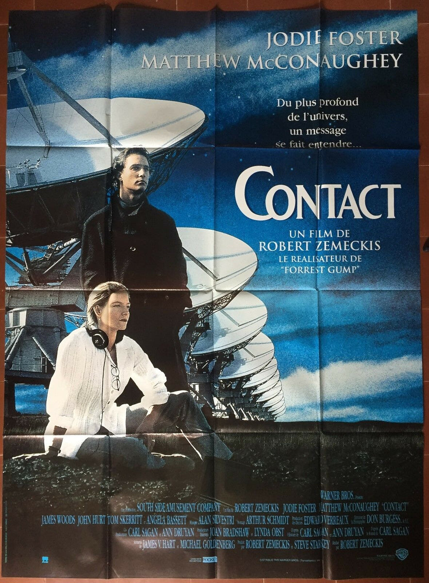Poster CONTACT Matthew McConaughey JODIE FOSTER Robert Zemeckis 120x16 ...