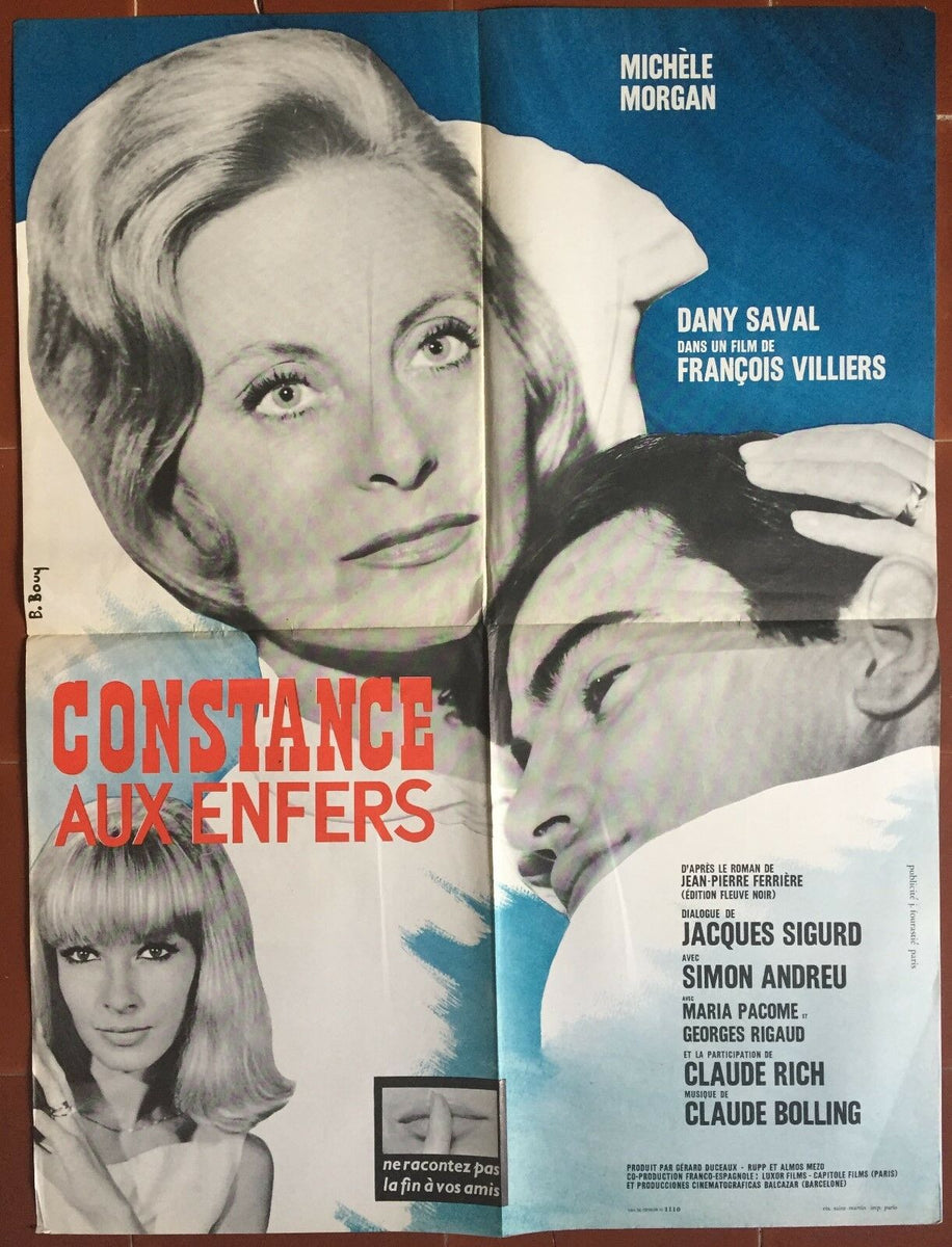 CONSTANCE IN HELL Poster Dany Saval MICHELE MORGAN 60x80cm * – CINEAD