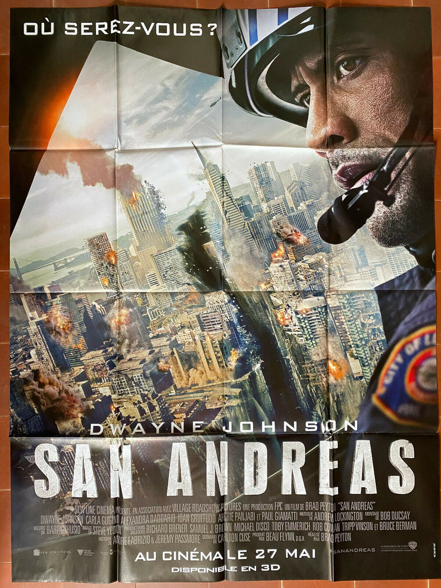 Poster SAN ANDREAS Brad PEYTON Dwayne JOHNSON Alexandra DADDARIO 120x1 ...