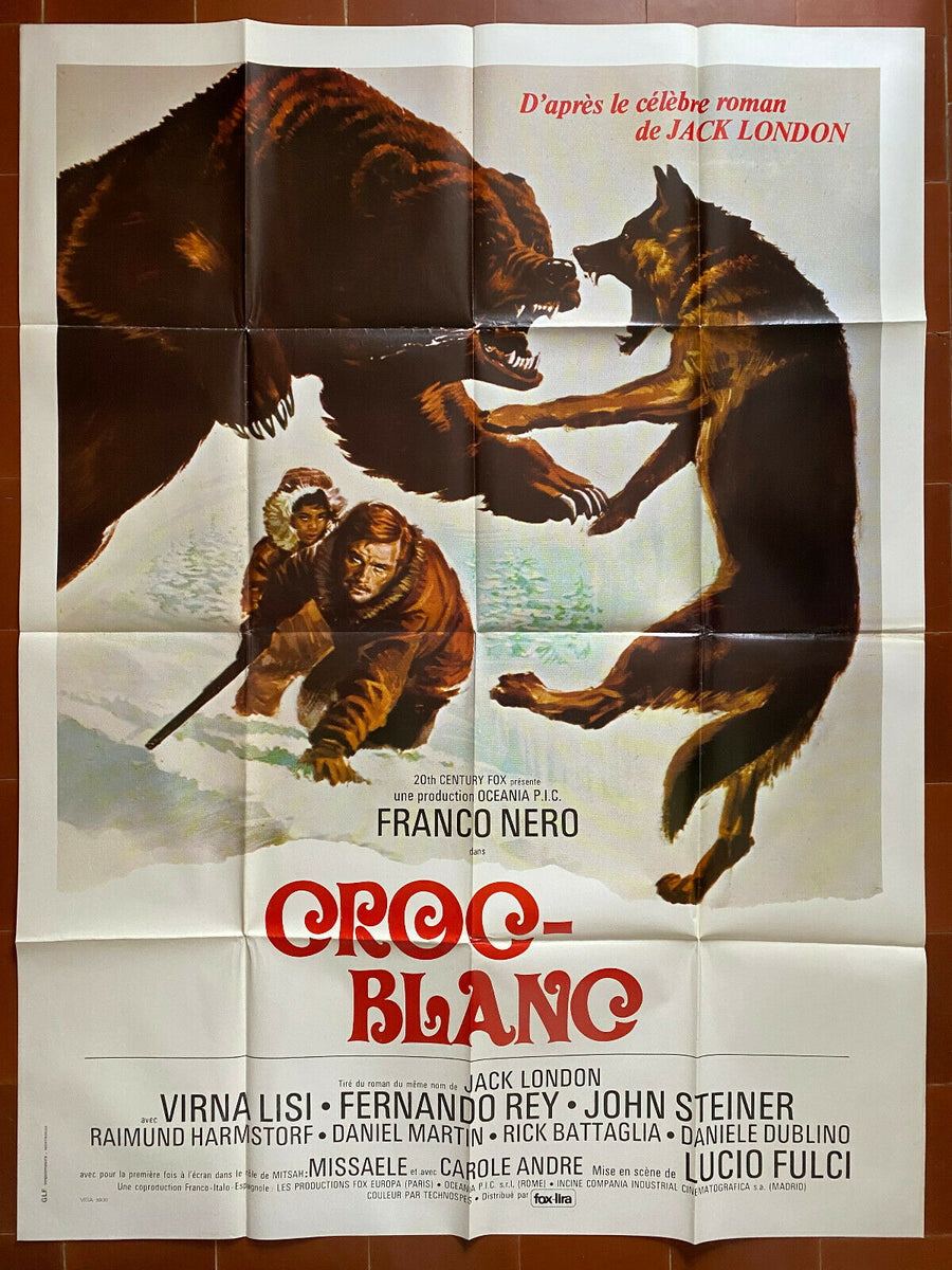 Poster WHITE CROC Lucio FULCI Franco NERO Virna LISI bear dog 120x160c ...