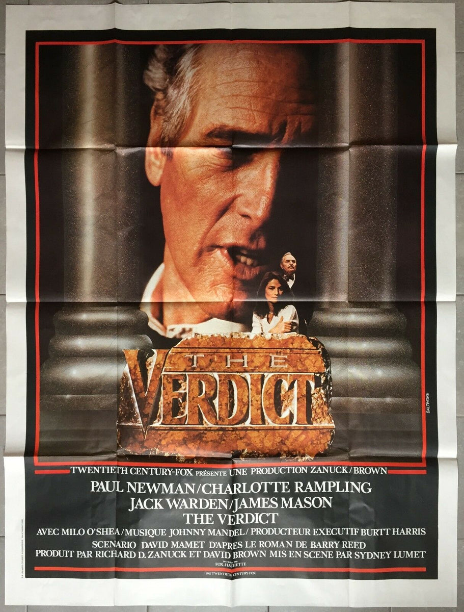 Poster THE VERDICT Sidney Lumet PAUL NEWMAN JUSTICE Law 120x160cm – CINEAD