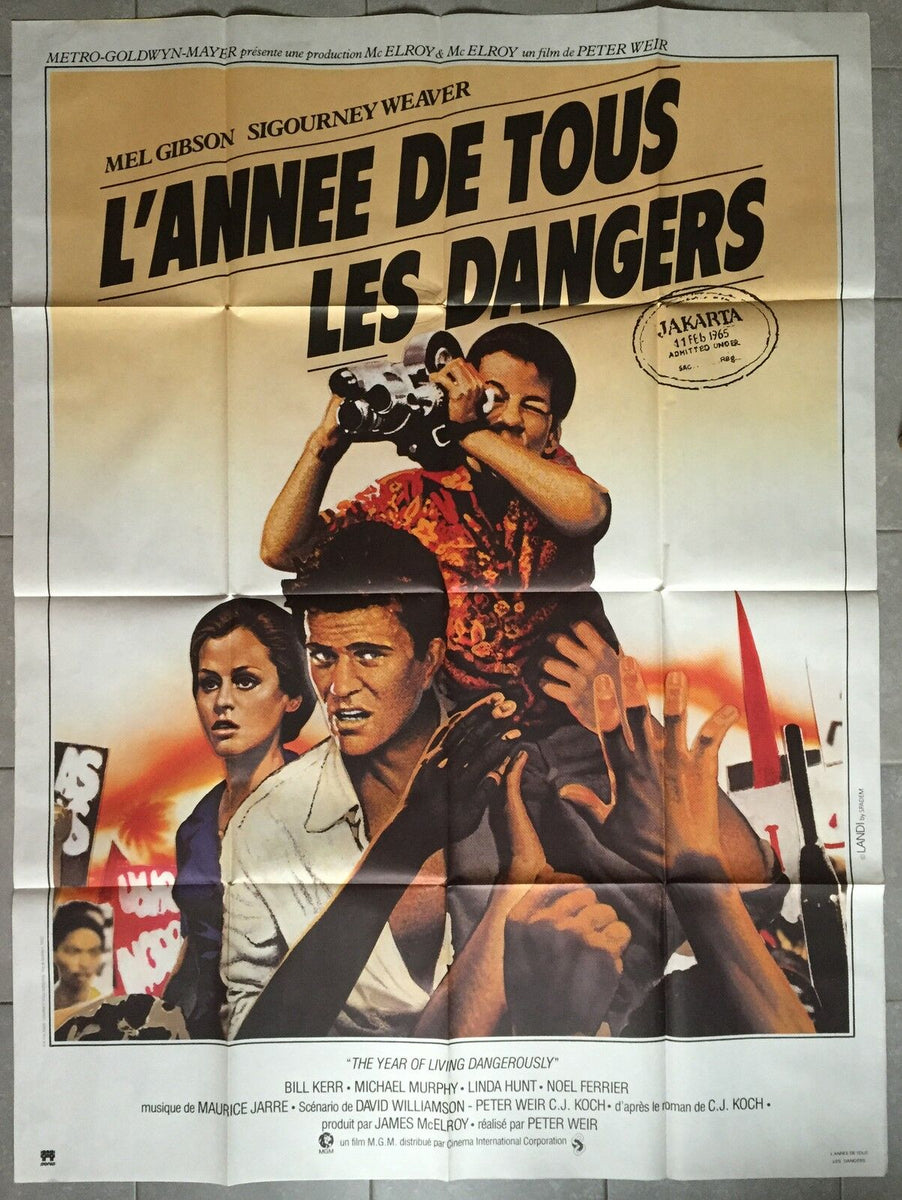 Poster THE YEAR OF ALL DANGERS Year of living dangerously MEL GIBSON ...