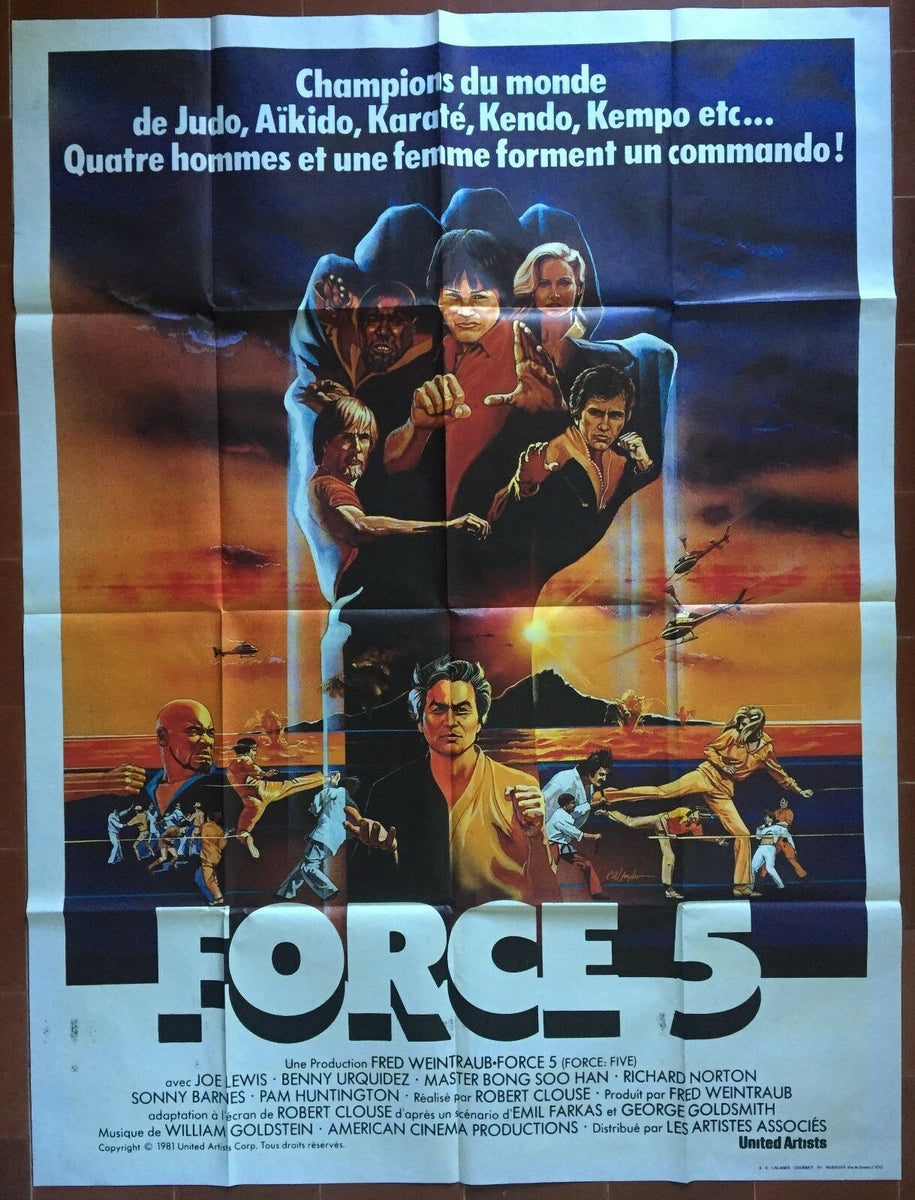 FORCE 5 Poster Force Five JOE LEWIS Bong Soo Han SONNY BARNES 120x160c ...