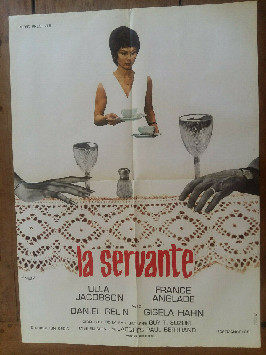 Poster THE SERVANT Jacques PAUL BERTRAND Ulla JACOBSON France ANGLADE ...