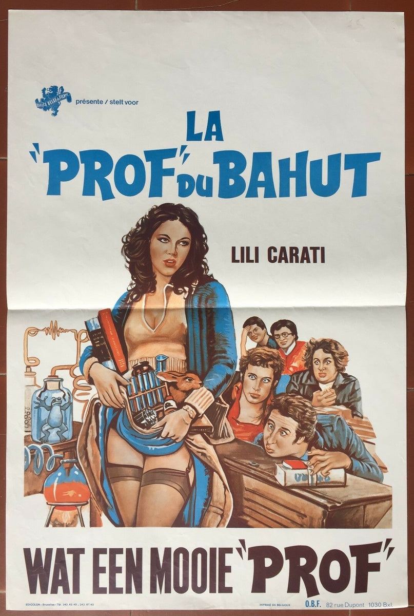 Erotic Belgian Poster THE PROF DU BAHUT Michele Gammino LILLI CARATI * – CINEAD