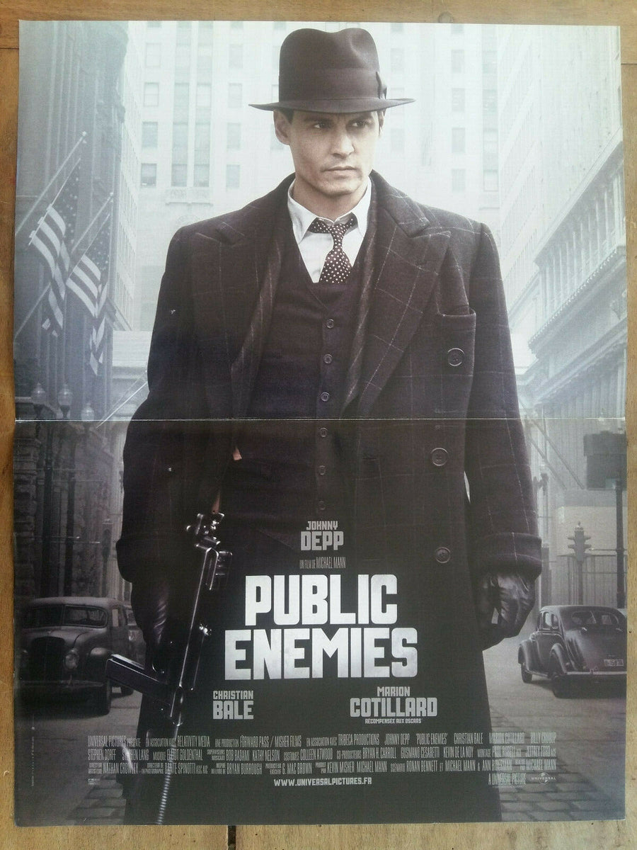 Poster PUBLIC ENEMIES Michael MANN Johnny DEPP Christian BALE 40x60cm ...