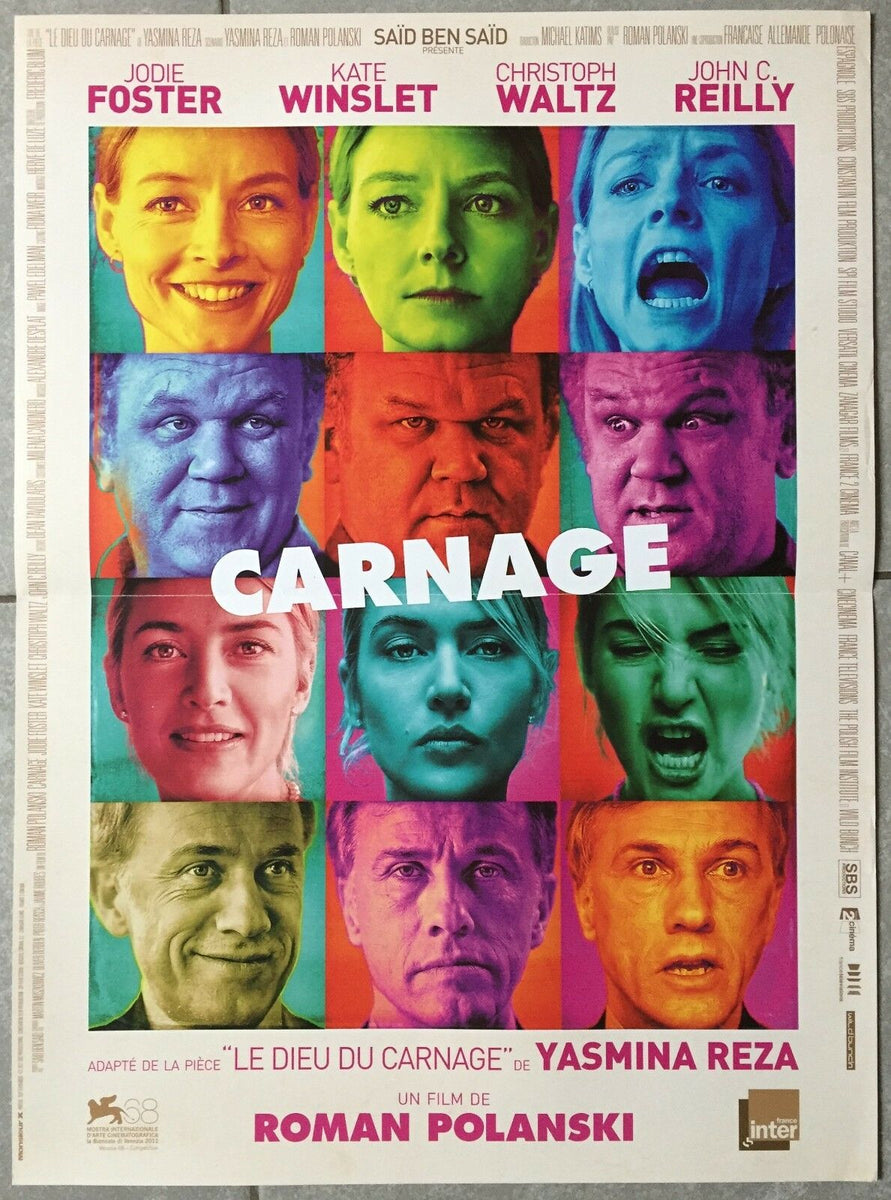 Affiche CARNAGE Jodie Foster ROMAN POLANSKI Kate Winslet 40x60cm – CINEAD