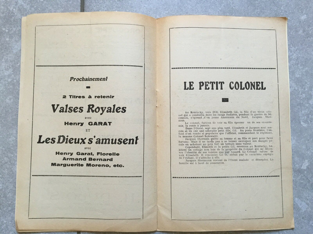 Program EDEN Reims LE PETIT COLONEL Shirley Temple 1936 – CINEAD