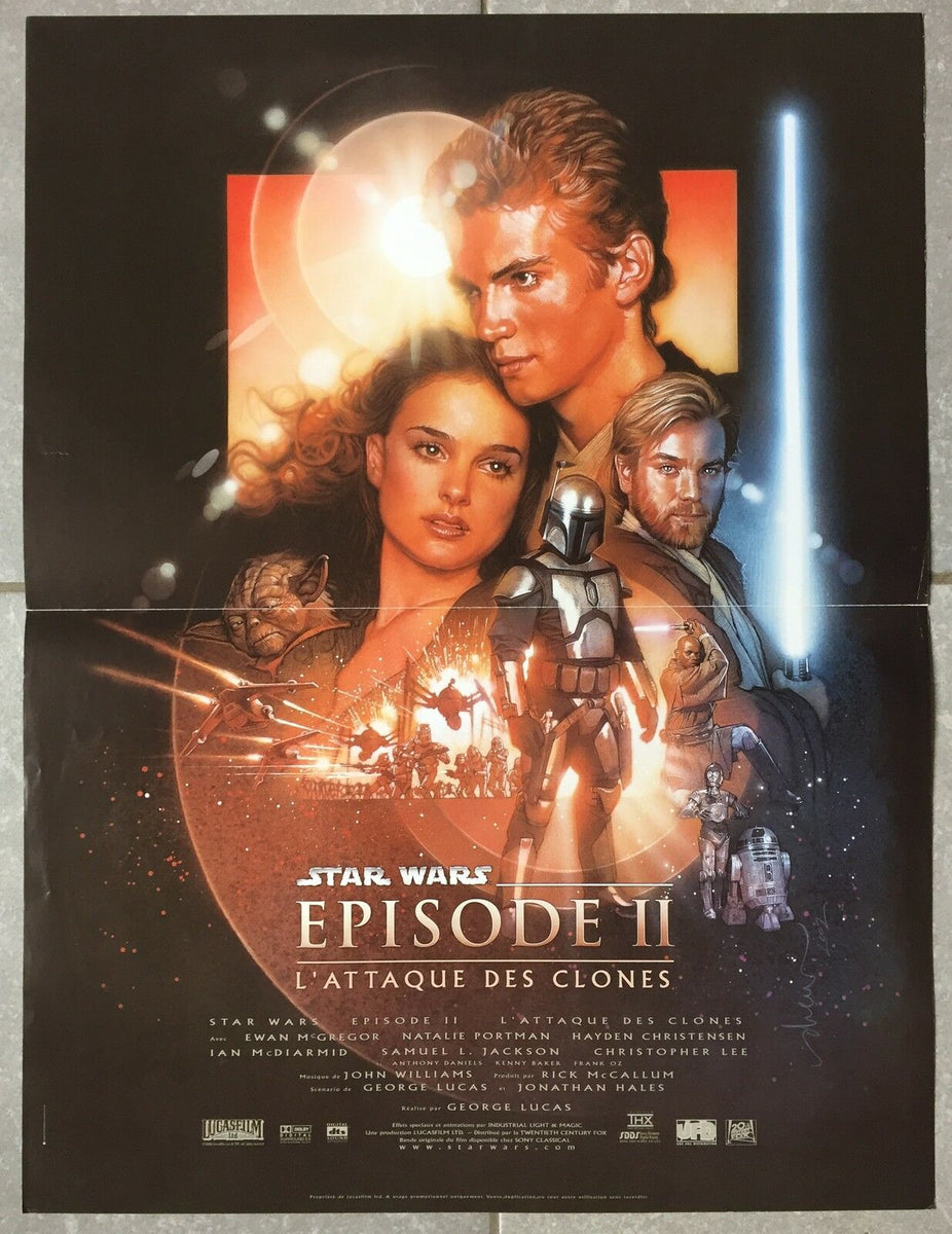 Poster STAR WARS 2 Attack of the Clones GEORGE LUCAS Hayden Christense ...
