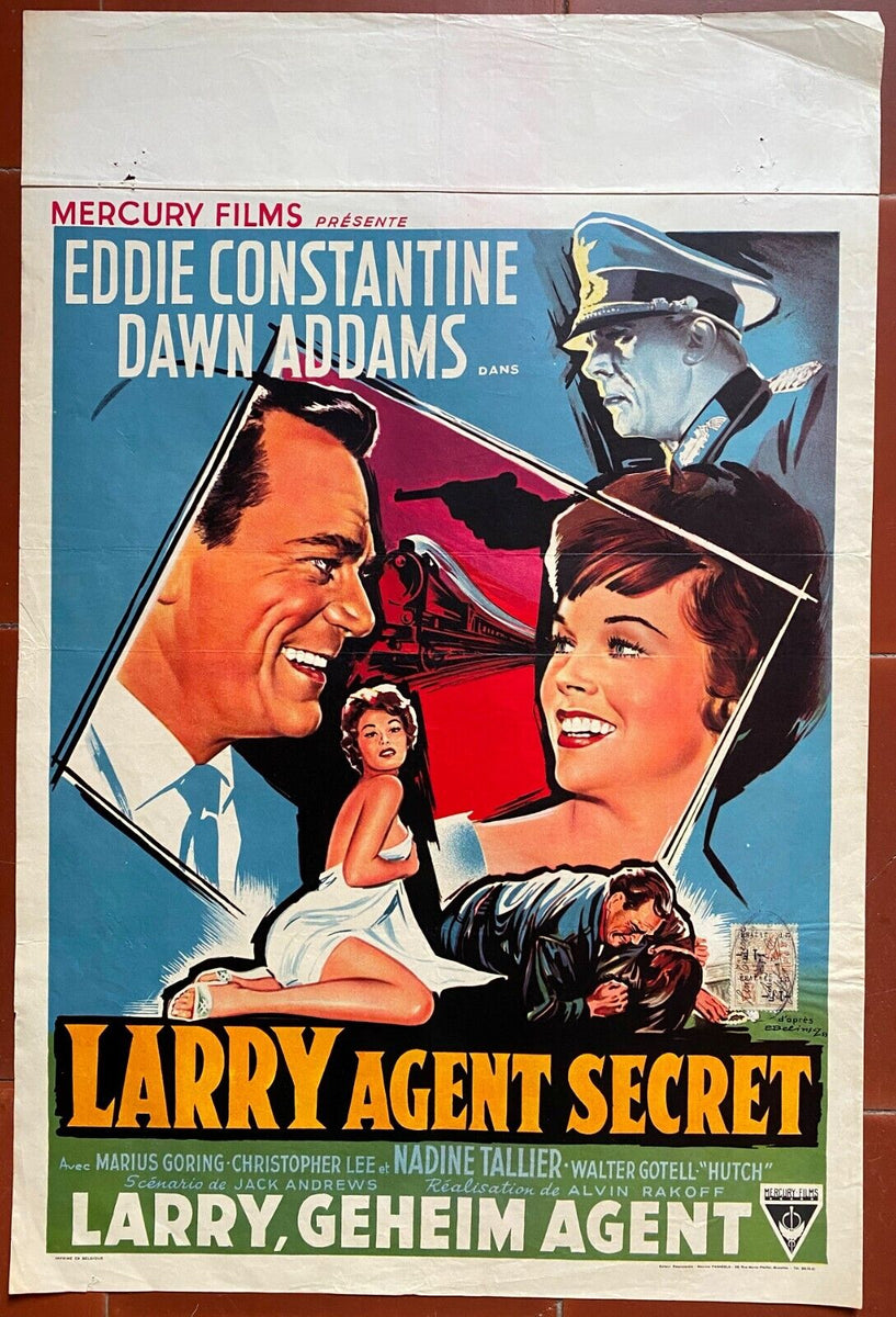 Belgian Poster LARRY SECRET AGENT Treasure of San Teresa EDDIE CONSTAN ...