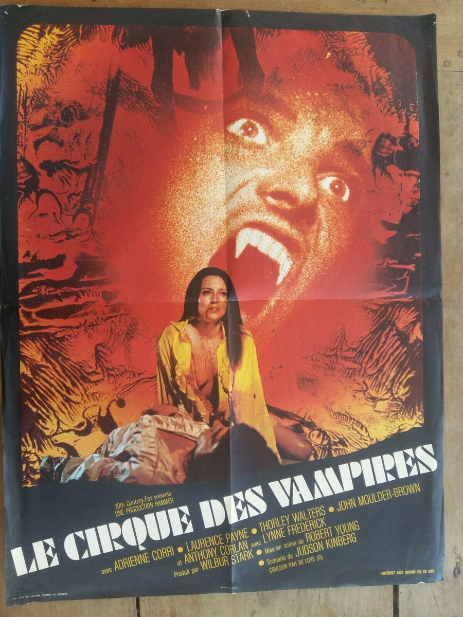 Poster THE CIRCUS OF THE VAMPIRES Robert YOUNG Adrienne CORRI 60x80cm ...