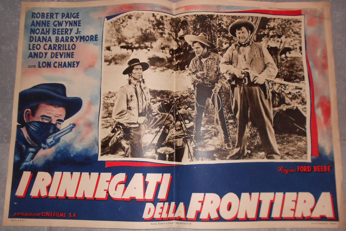 FRONTIER BADMEN Robert Paige NOAH BEERY Jr. LON CHANEY Ford Beebe WEST ...