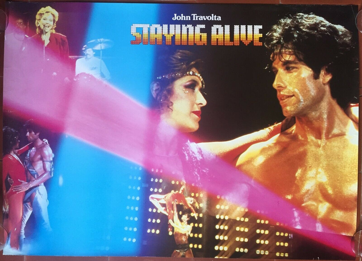 2 American posters STAYING ALIVE Sylvester Stallone JOHN TRAVOLTA 60x8 ...
