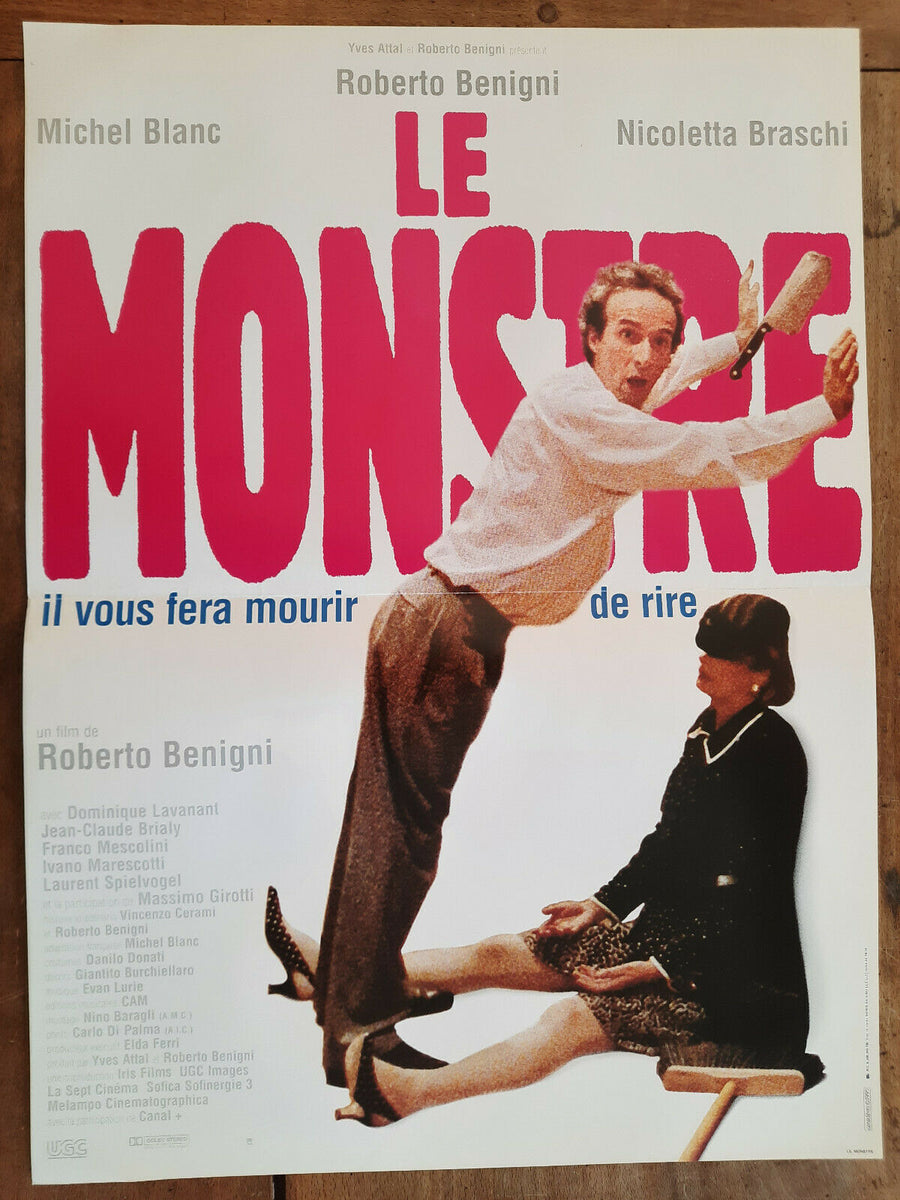 Poster THE MONSTER Roberto BENIGNI Michel BLANC 40x60cm – CINEAD