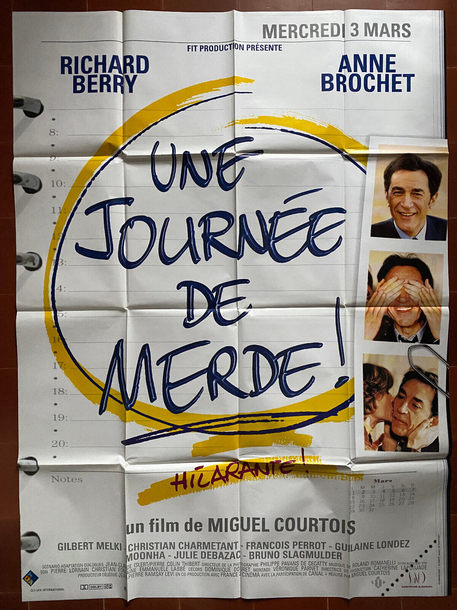 Poster A SHITTY DAY Miguel COURTOIS Richard BERRY G.MELKI 120x160cm ...