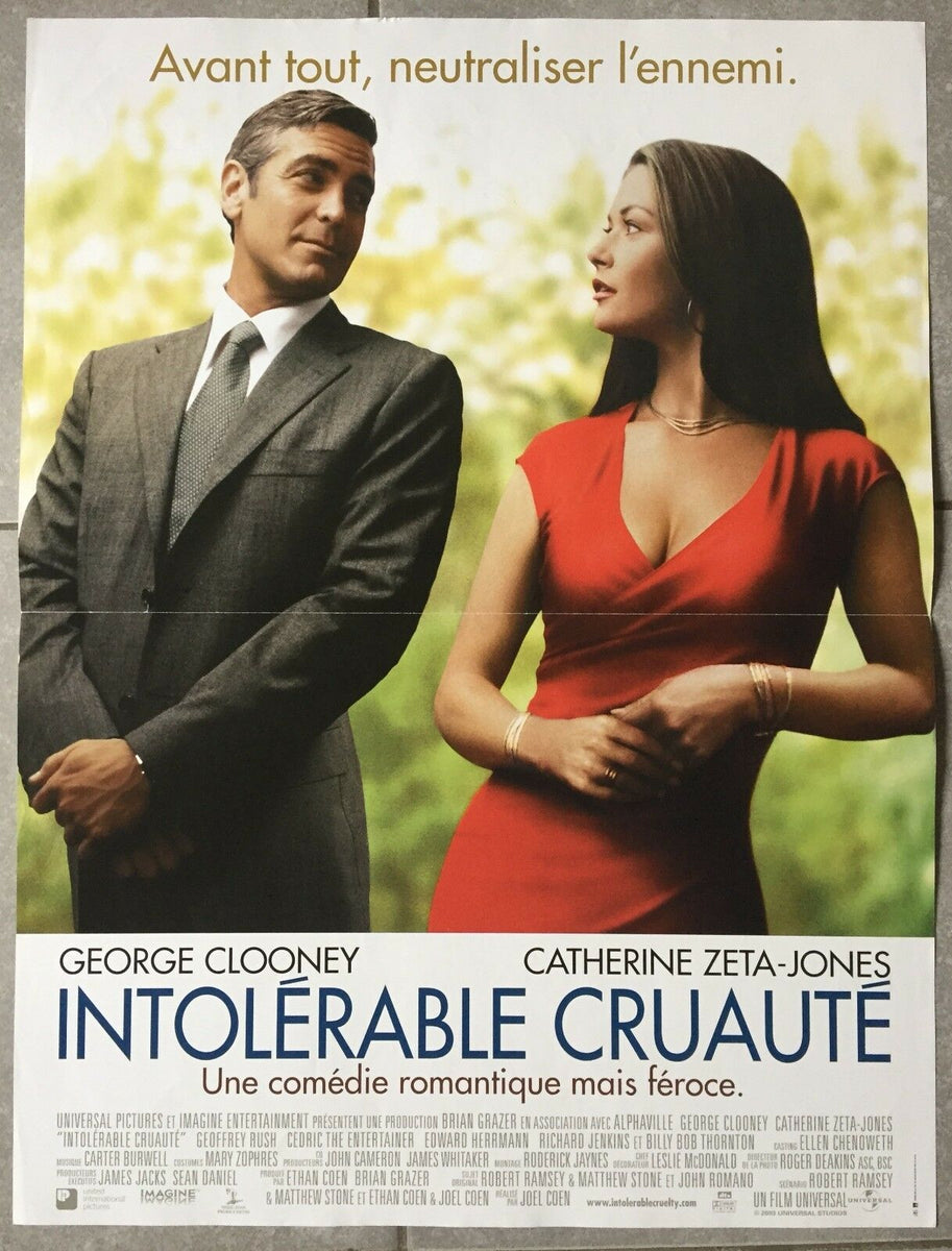Poster INTOLERABLE CRUELTY Intolerable Cruelty GEORGE CLOONEY Zeta-Jon ...