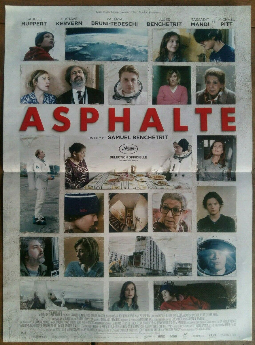 ASPHALT Poster Samuel BENCHETRIT Isabelle HUPPERT Gustave KERVERN 40x6 ...