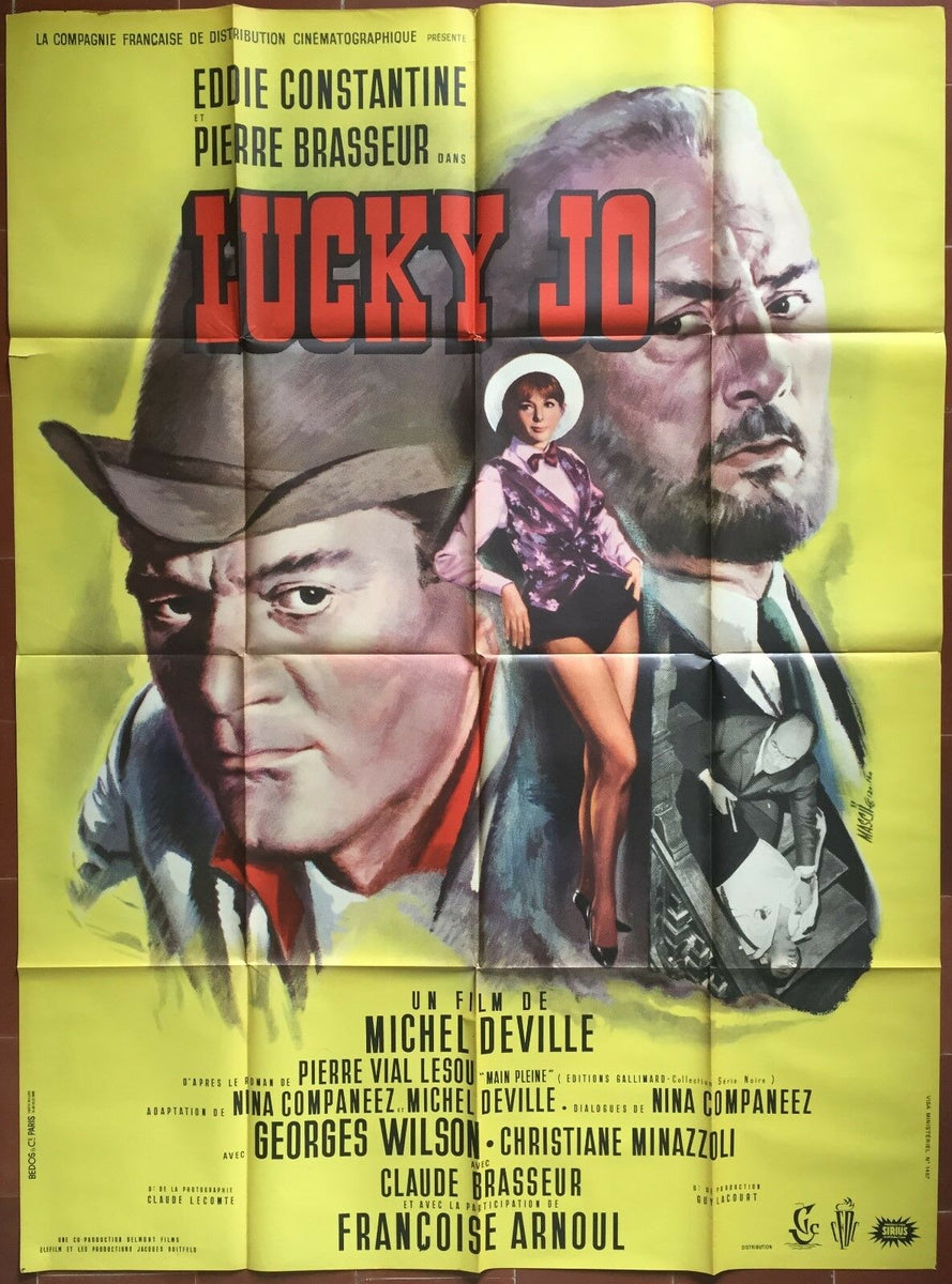 Poster LUCKY JO Pierre Brasseur EDDIE CONSTANTINE Michel Deville 120x1 ...