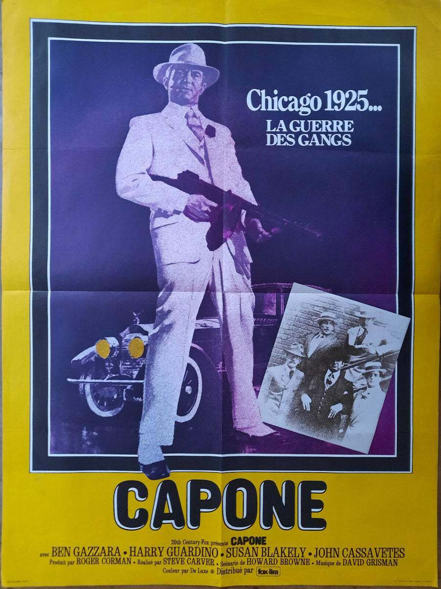Poster CAPONE Steve CARVER Ben GAZZARA John CASSAVETES prohibition 60x ...