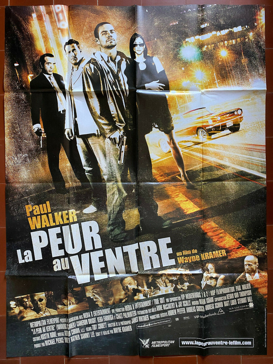 Poster THE FEAR IN THE BELLY Wayne KRAMER Paul WALKER Vera FARMIGA 120 ...