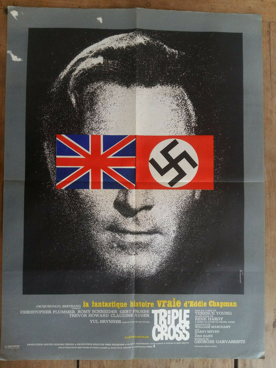 TRIPLE CROSS poster Terence YOUNG Christopher PLUMMER Romy SCHNEIDER 6 ...