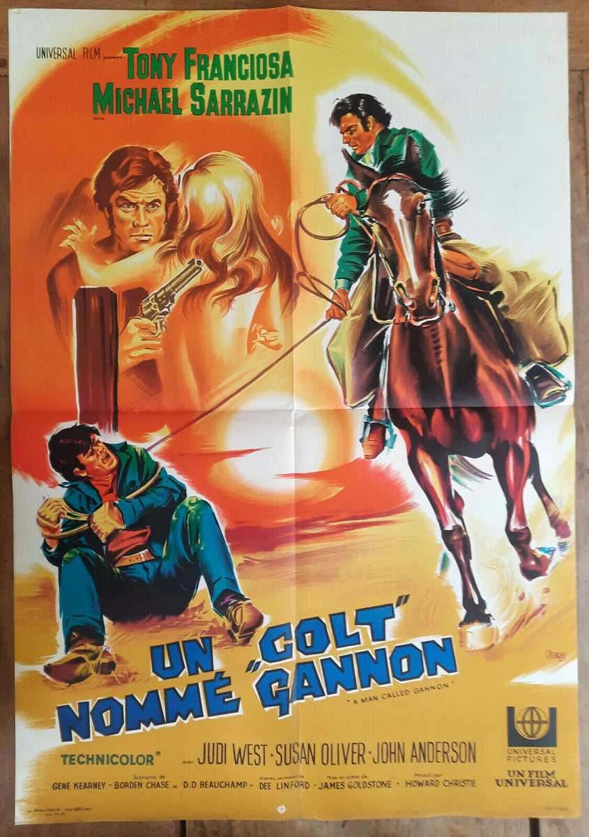 Poster A COLT NAMED GANNON James GOLDSTONE Tony FRANCIOSA western 60x8 ...