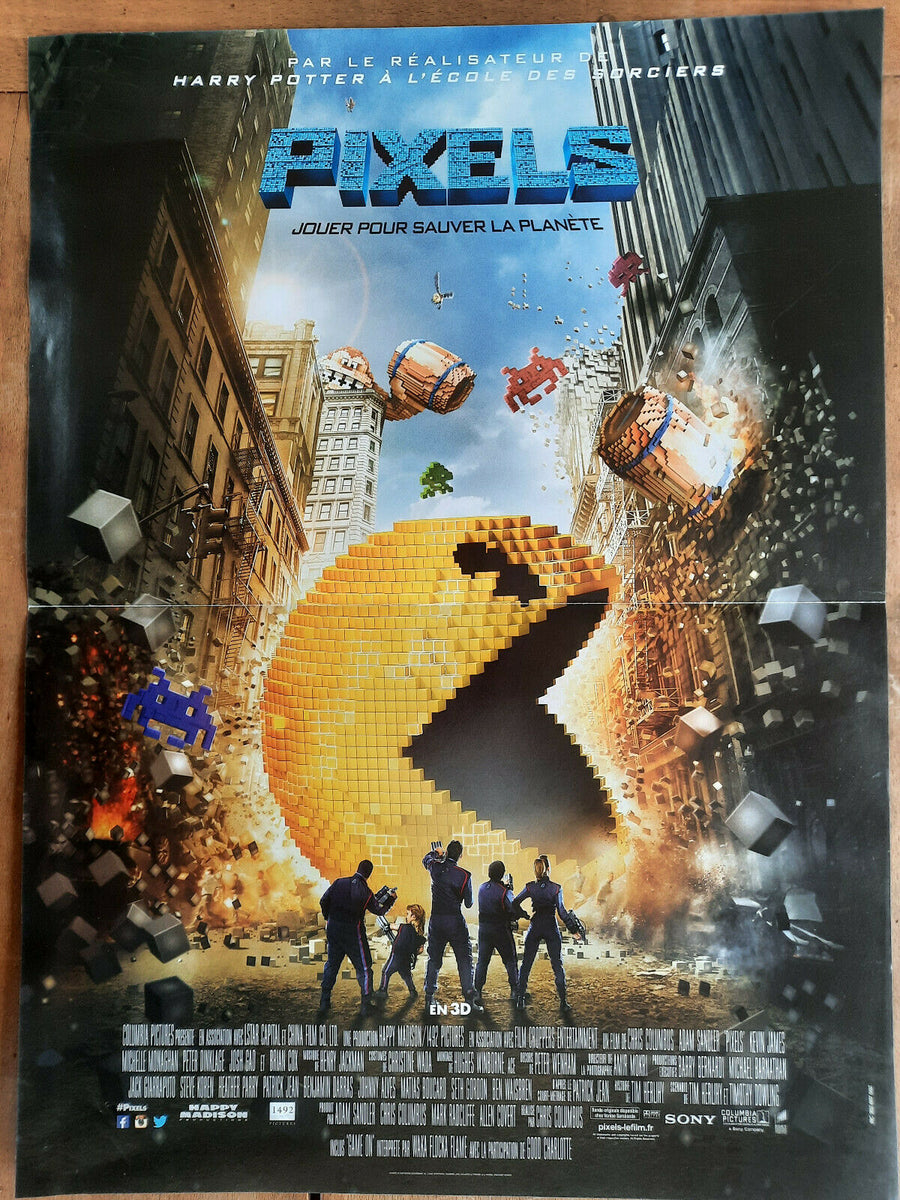 Poster PIXELS Chris COLUMBUS Adam SANDLER Michelle MONAGHAN 40x60cm ...
