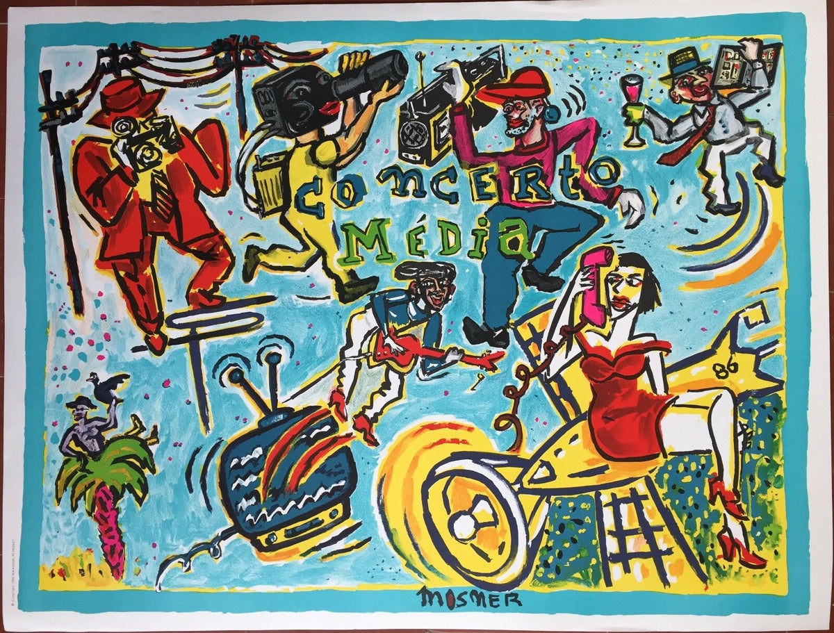 CONCERTO MEDIA poster by MOSNER Lithograph 1986 – CINEAD