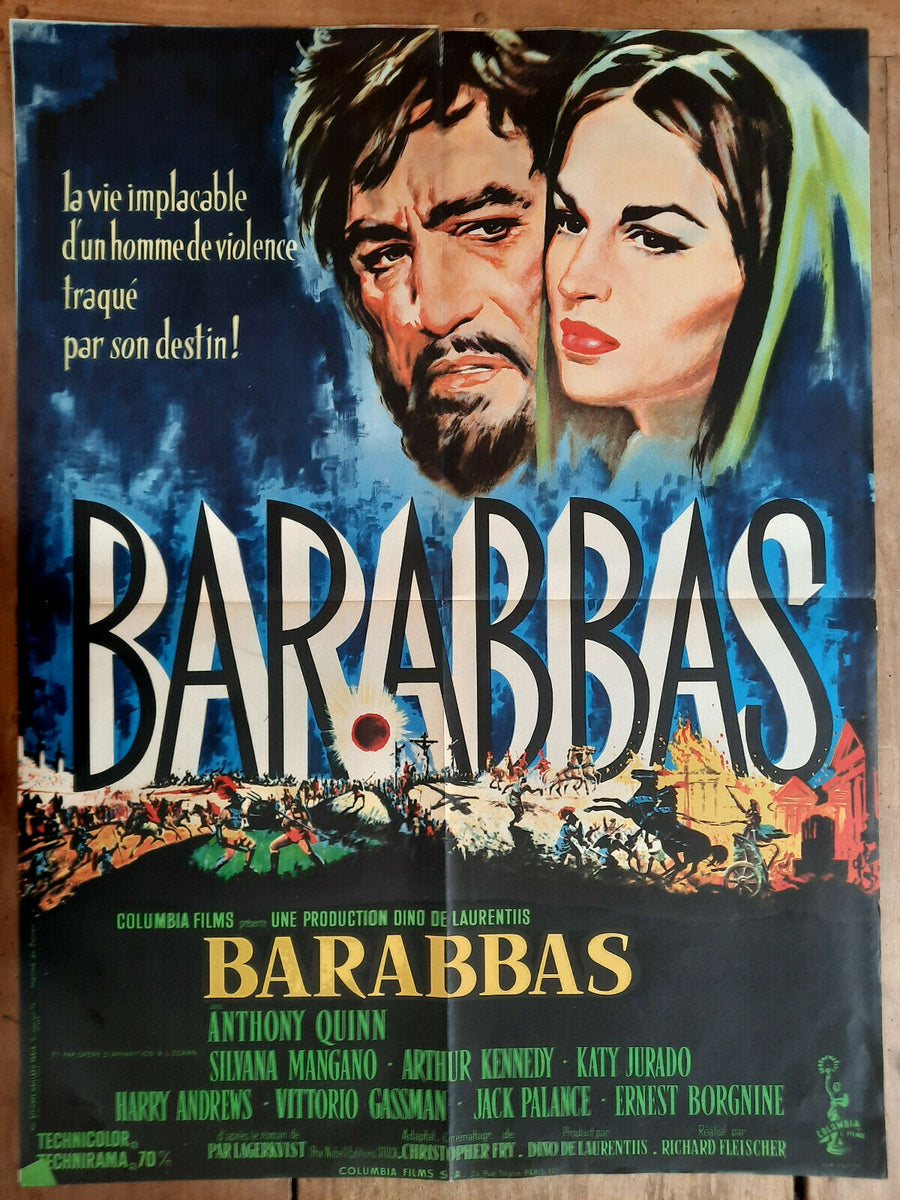 Poster BARABBAS Richard FLEISCHER Anthony QUINN Silvana MANGANO 60x80c ...