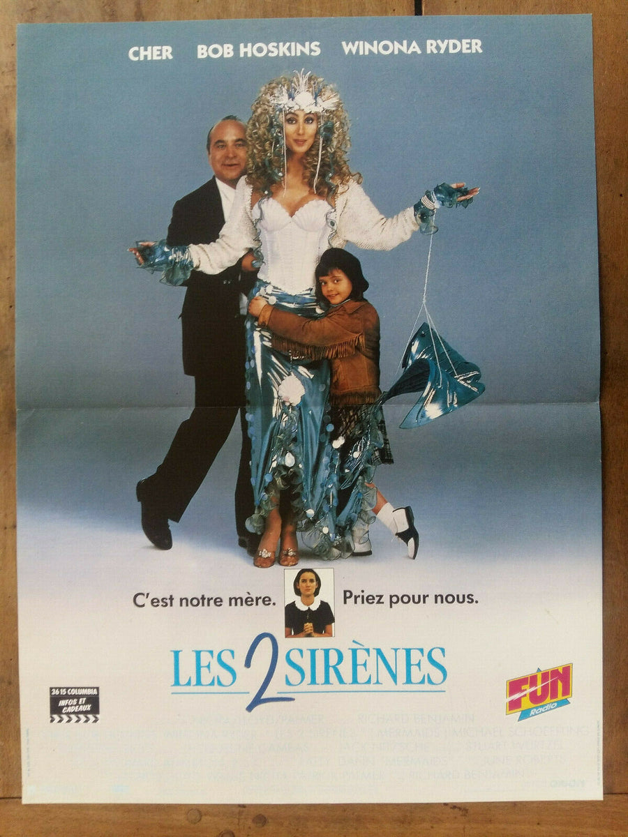 Poster THE 2 SIRENES Richard BENJAMIN Bob HOSKINS CHER 40x60cm – CINEAD