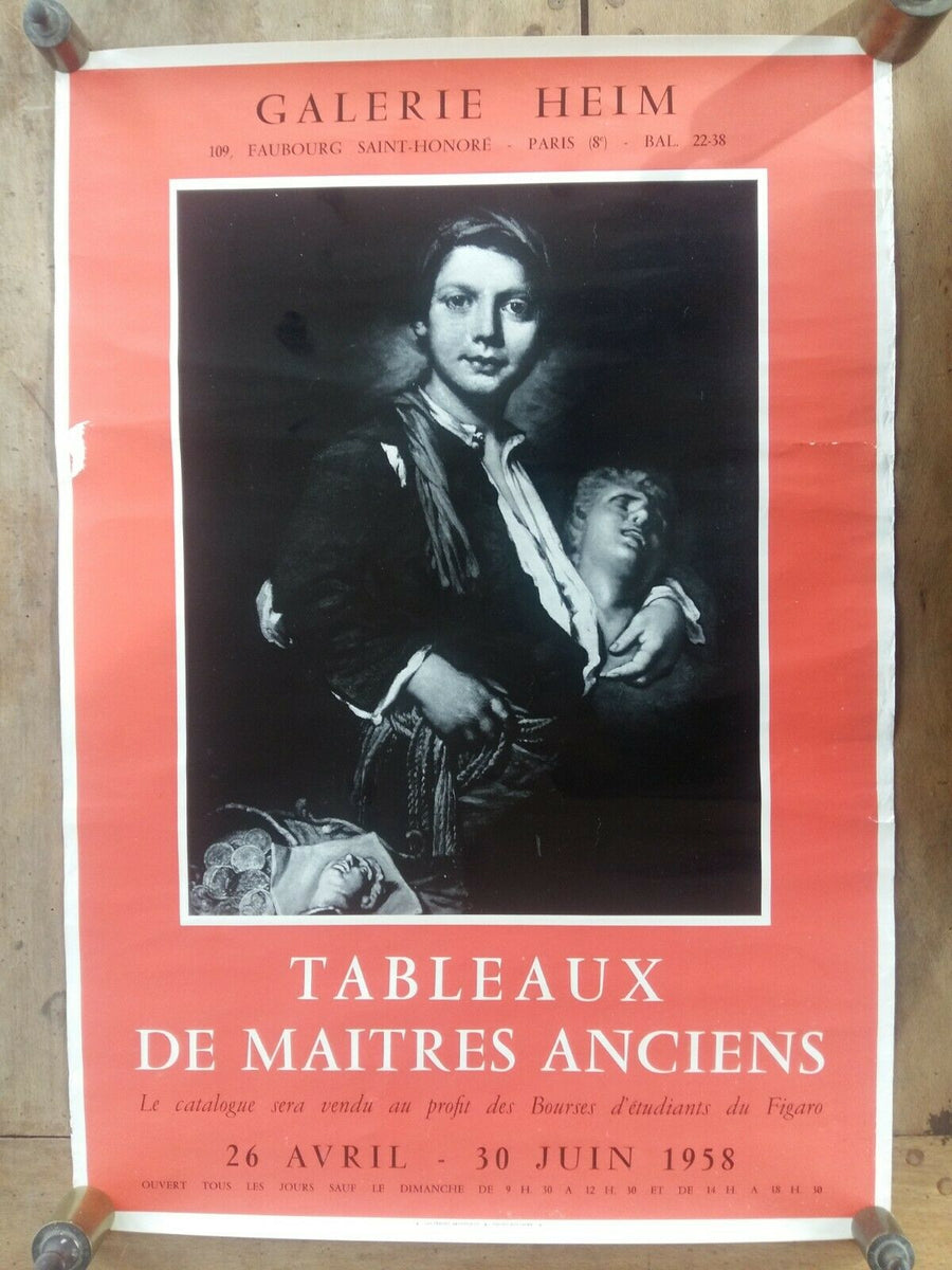 Exhibition Poster PAINTINGS BY OLD MASTERS Galerie HEIM 1958 – CINEAD