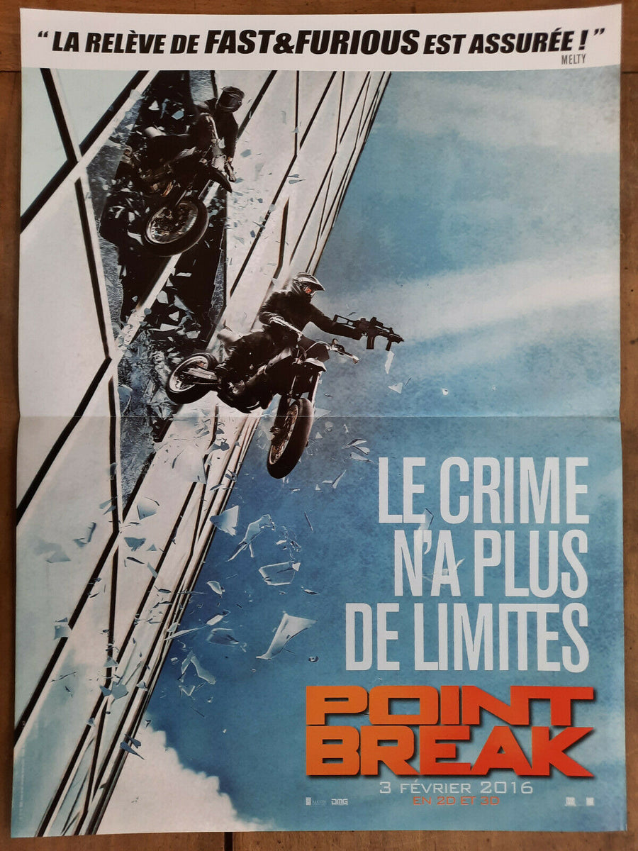 Poster POINT BREAK Ericson Core EDGAR RAMIREZ Luke Bracey MONTAGNE Mot ...