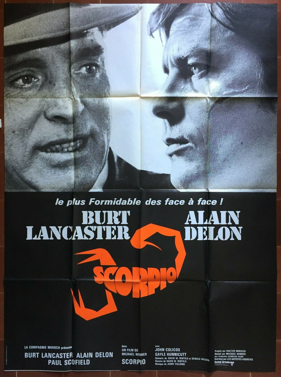 Poster SCORPIO Michael Winner ALAIN DELON Burt Lancaster 120x160cm – CINEAD